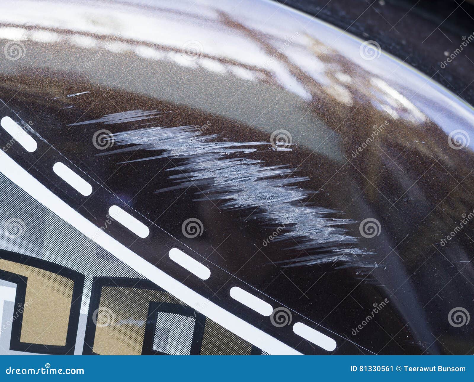 Scratch mark stock image. Image of crack, transport, accident - 81330561