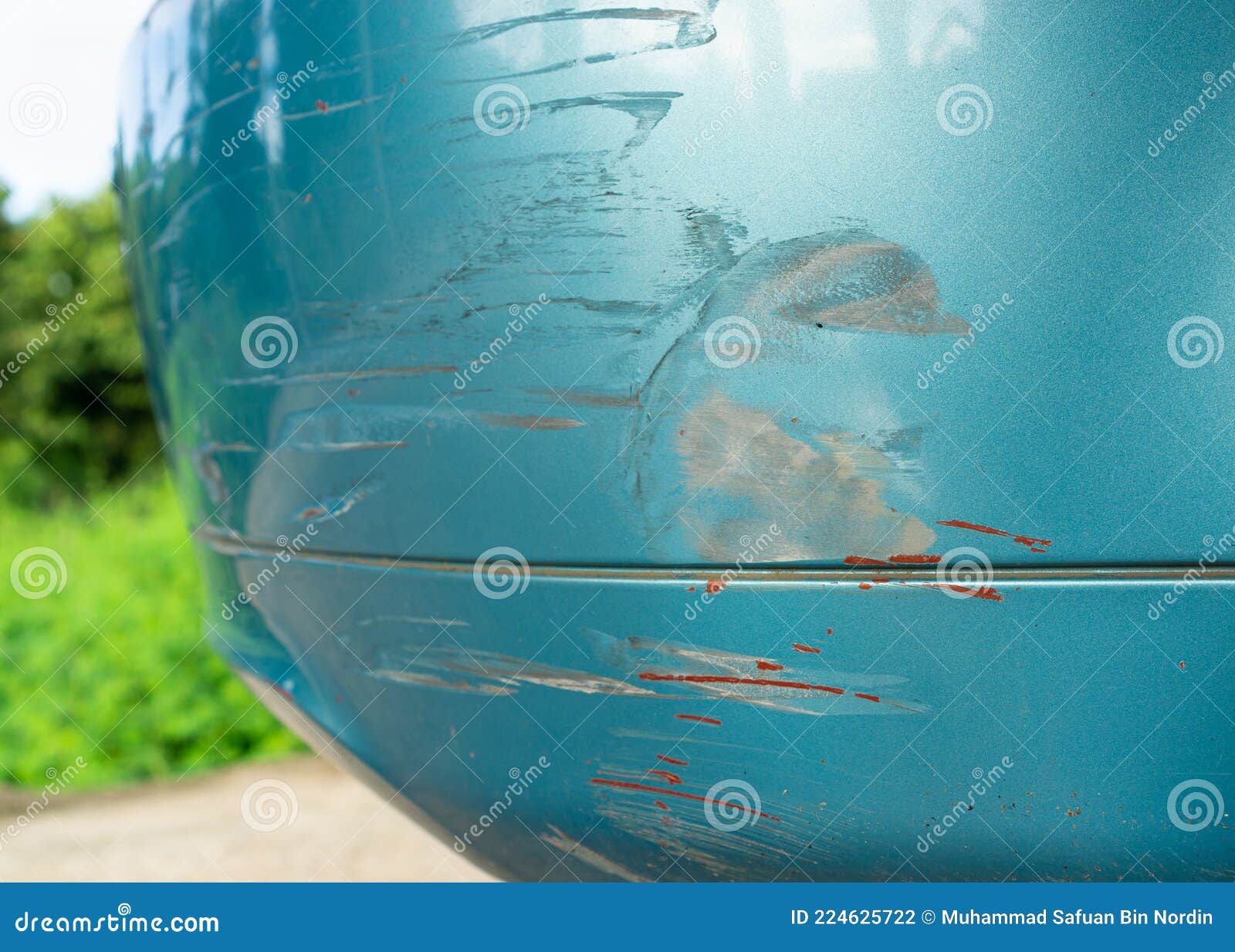 Scratch Marks on the Car Bumper Stock Photo - Image of body, panel ...