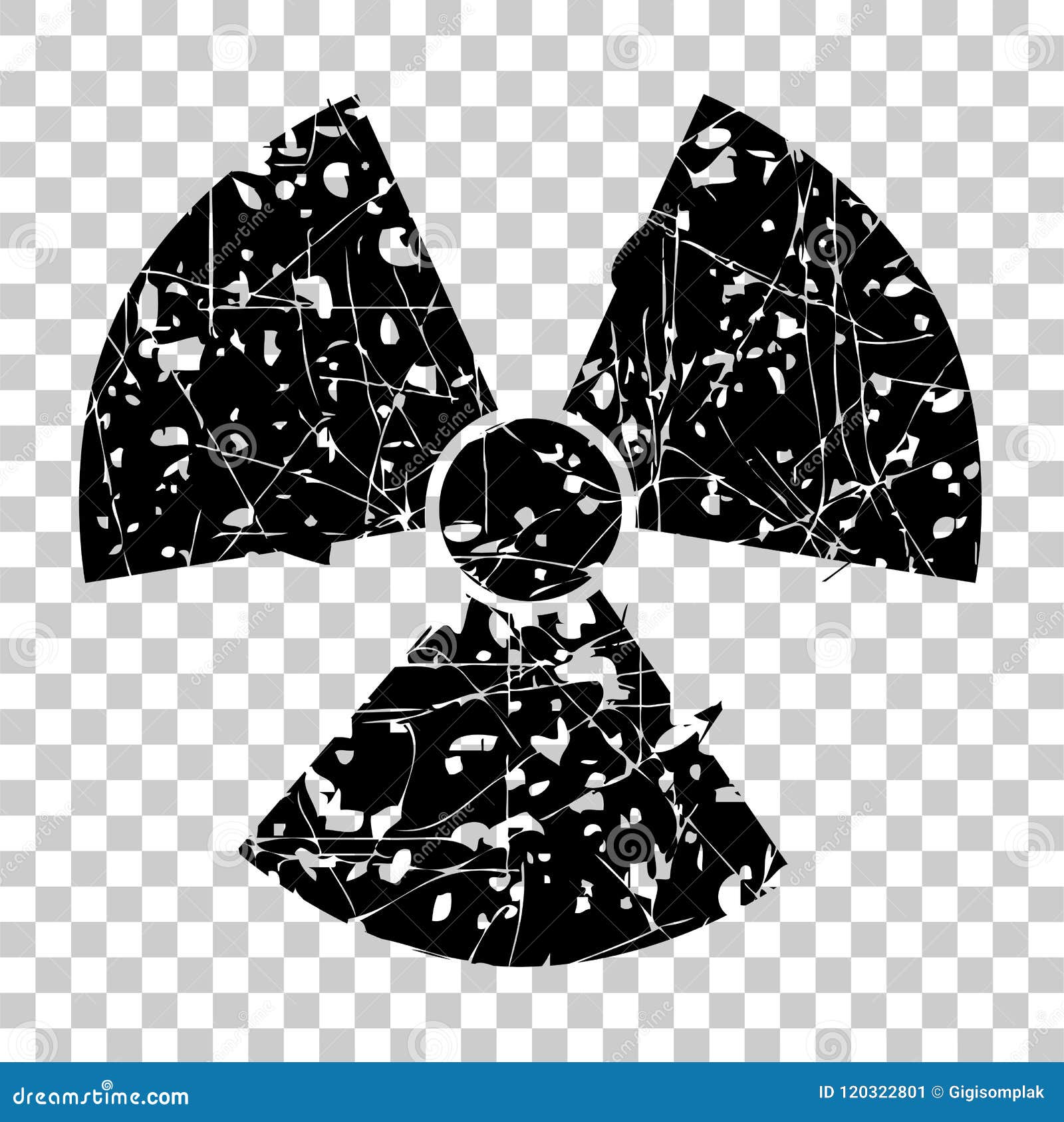 Scratch Radiation Hazard Symbol Sign Stock Vector - Illustration of ...