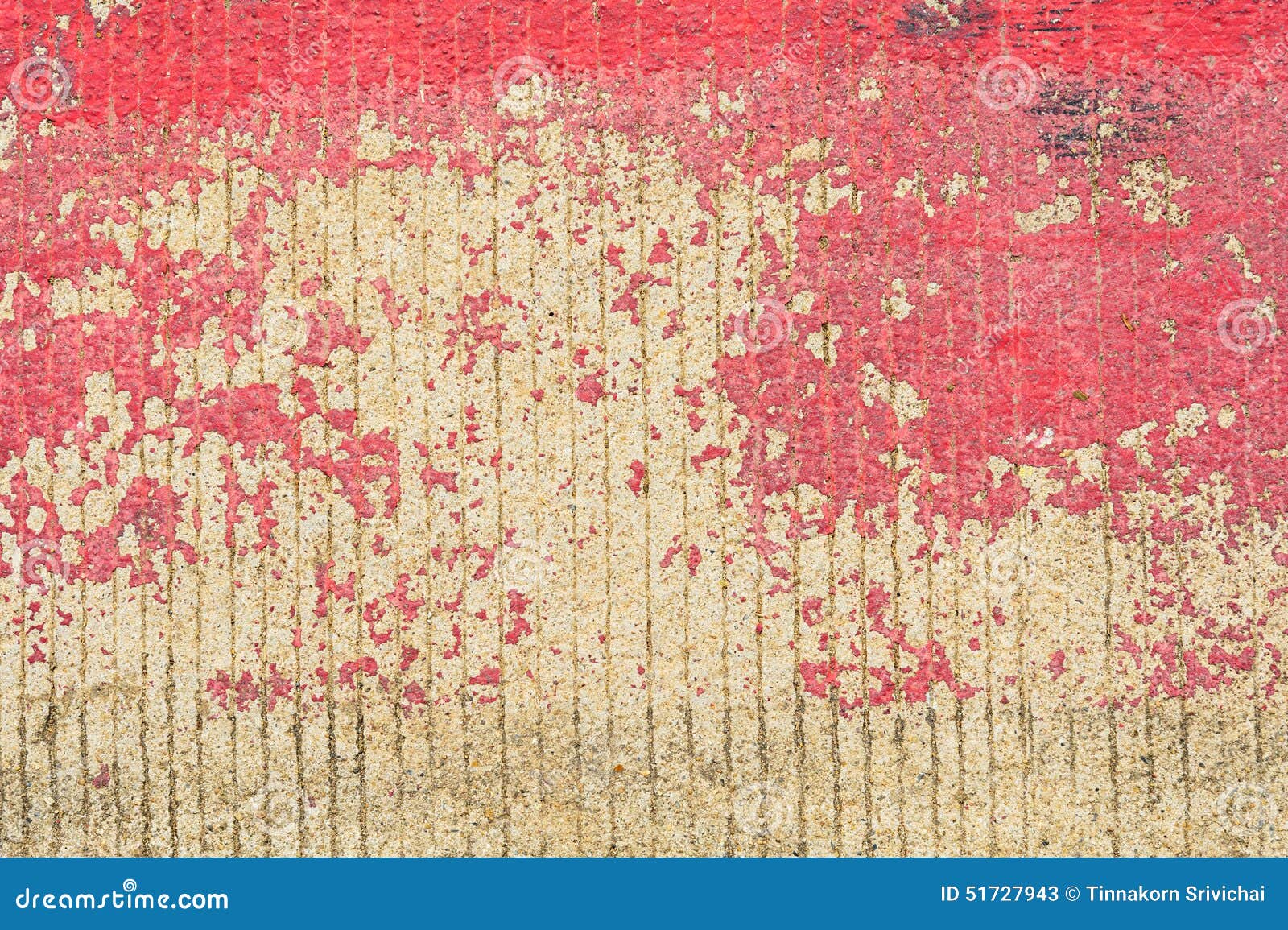 Scratch of Red Line on Concrete Road Stock Image - Image of road ...