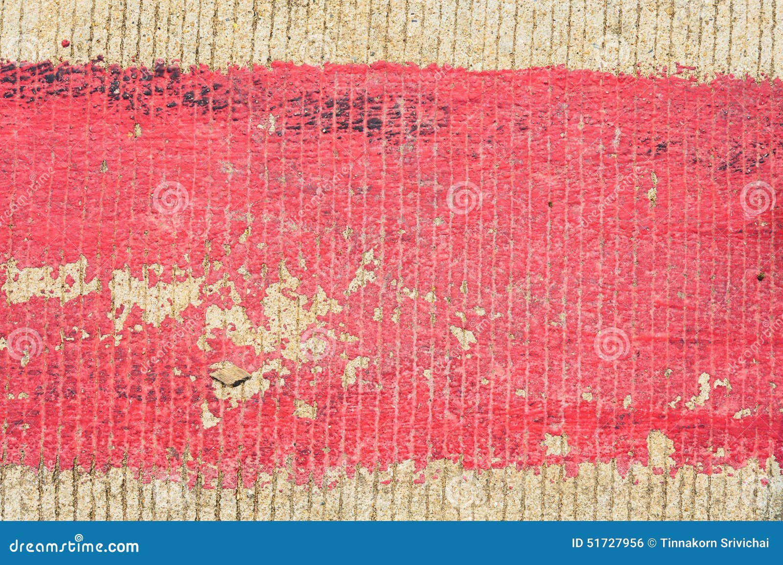 Scratch of Red Line on Concrete Road Stock Photo - Image of scratch ...