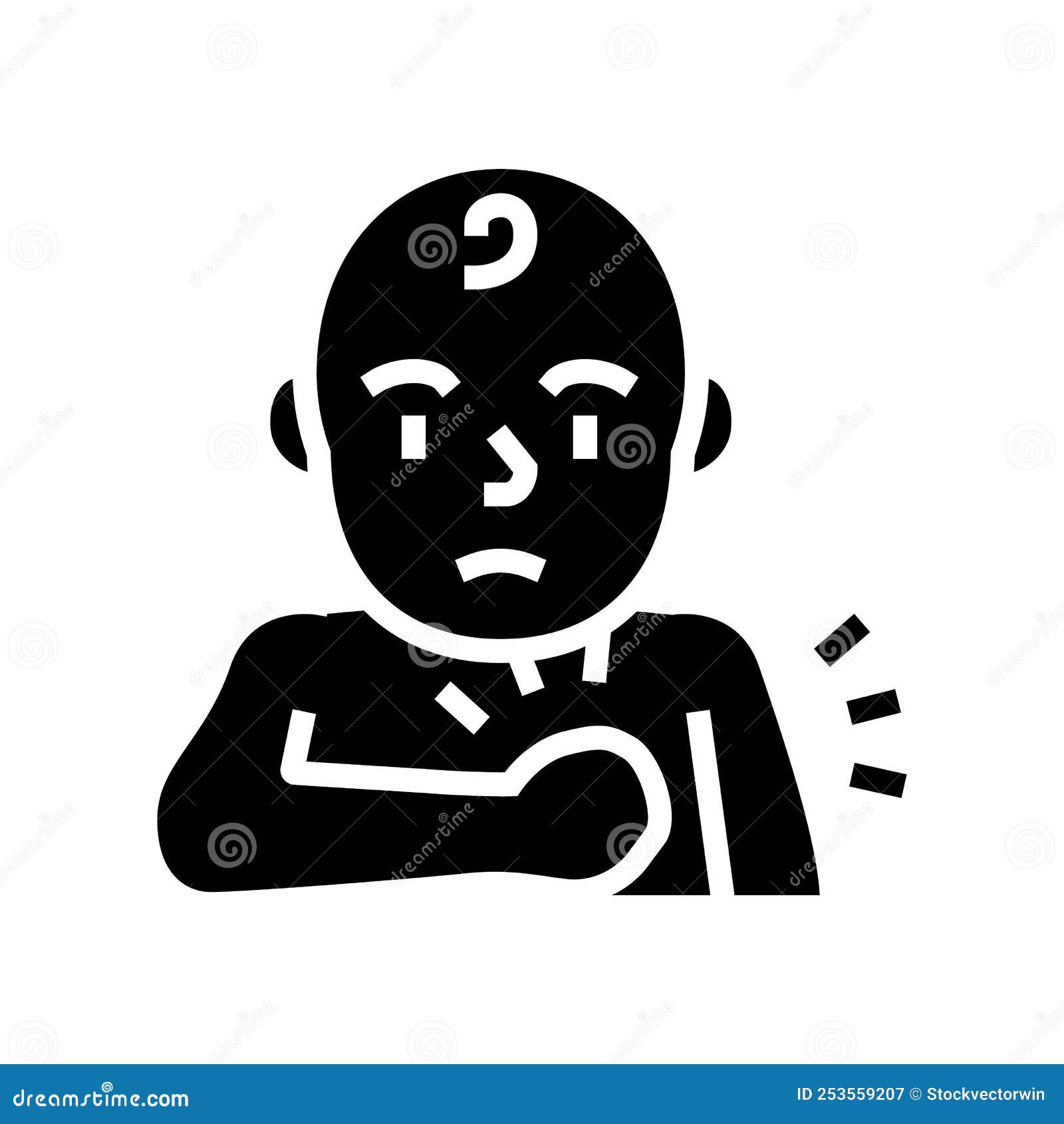 Scratch Reflex Glyph Icon Vector Illustration Stock Vector ...