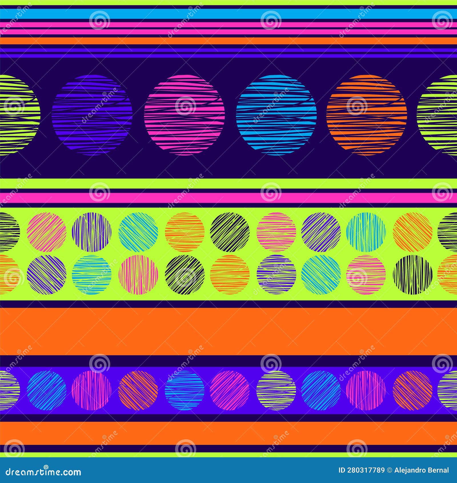 Scratch Sketch Circle and Lines with Trendy Colors Seamless Stock ...