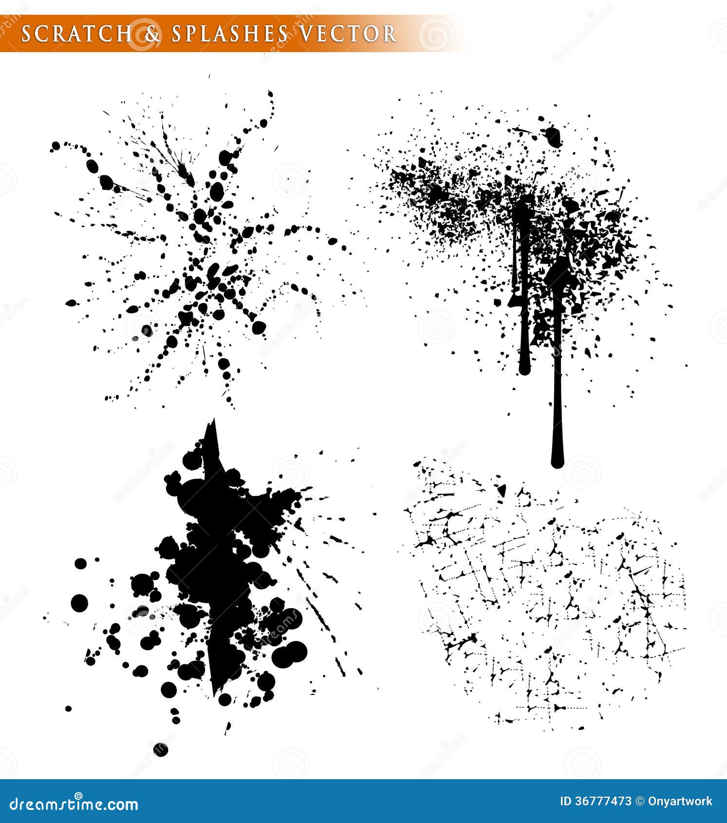 Scratch & Splashes Vector Template Stock Vector - Illustration of ...