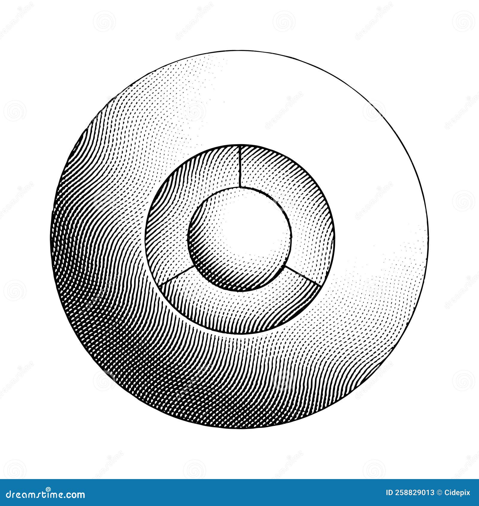 Scratchboard Engraved Abstract Round Shape Stock Vector - Illustration ...