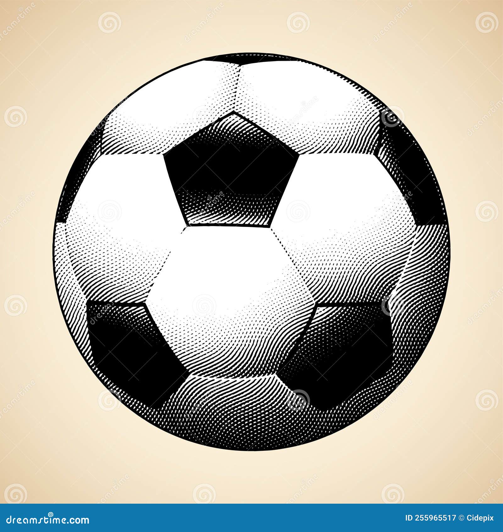 Scratchboard Engraved Football with White Fill Stock Vector ...