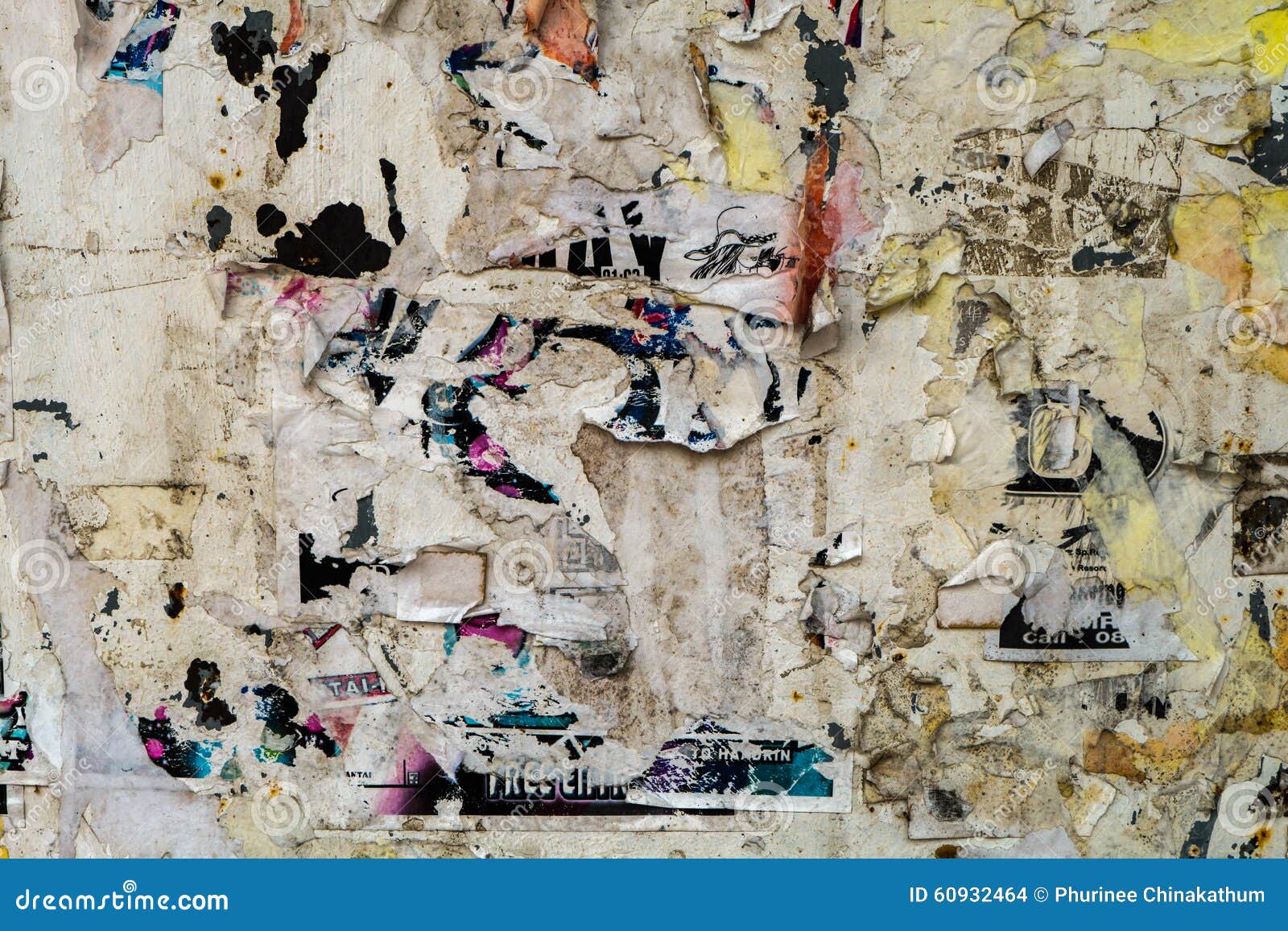 Scratched Advertising Sign. Stock Illustration - Illustration of ...