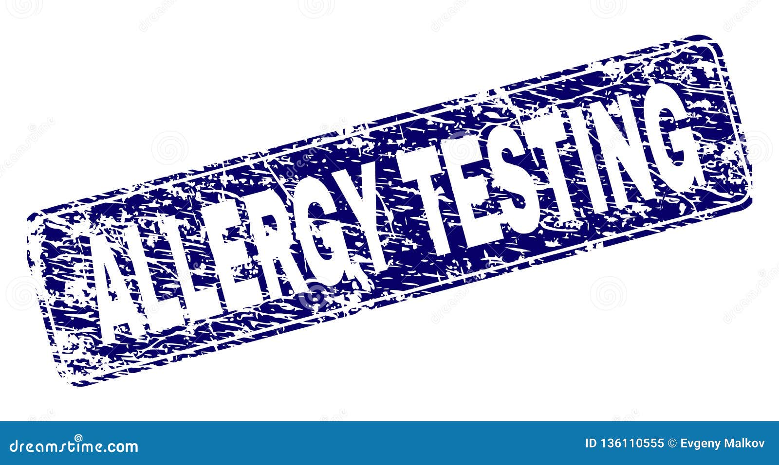 Scratched ALLERGY TESTING Framed Rounded Rectangle Stamp Stock Vector ...