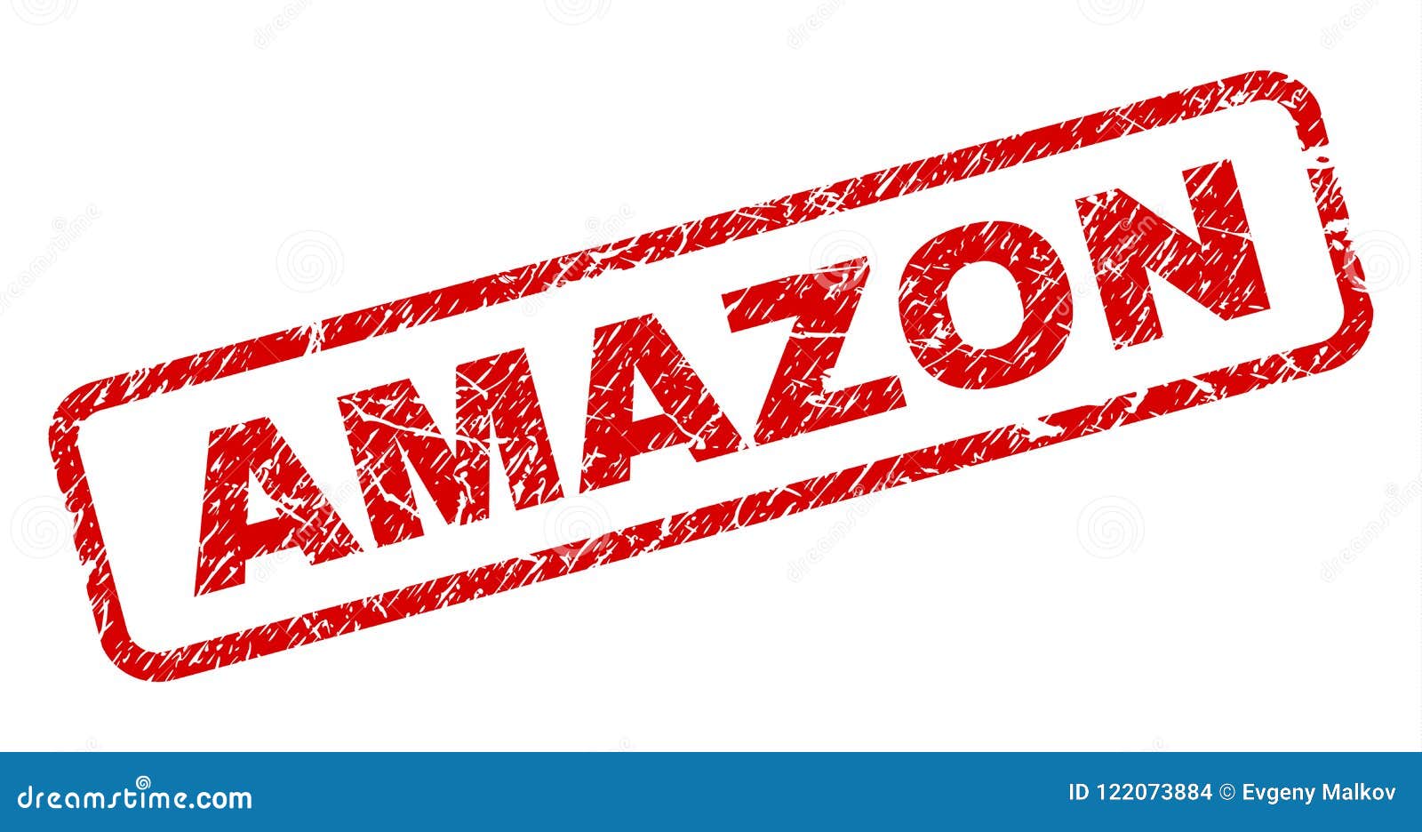 Scratched AMAZON Rounded Rectangle Stamp Stock Vector - Illustration of ...