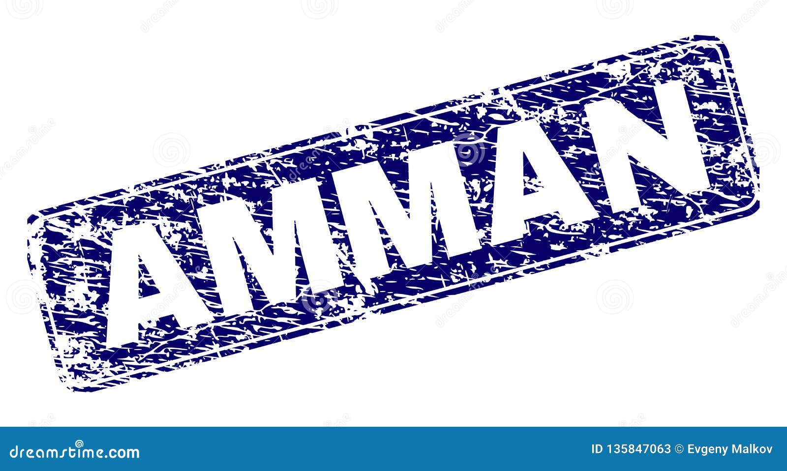 Scratched AMMAN Framed Rounded Rectangle Stamp Stock Vector - Illustration of blue, distress ...