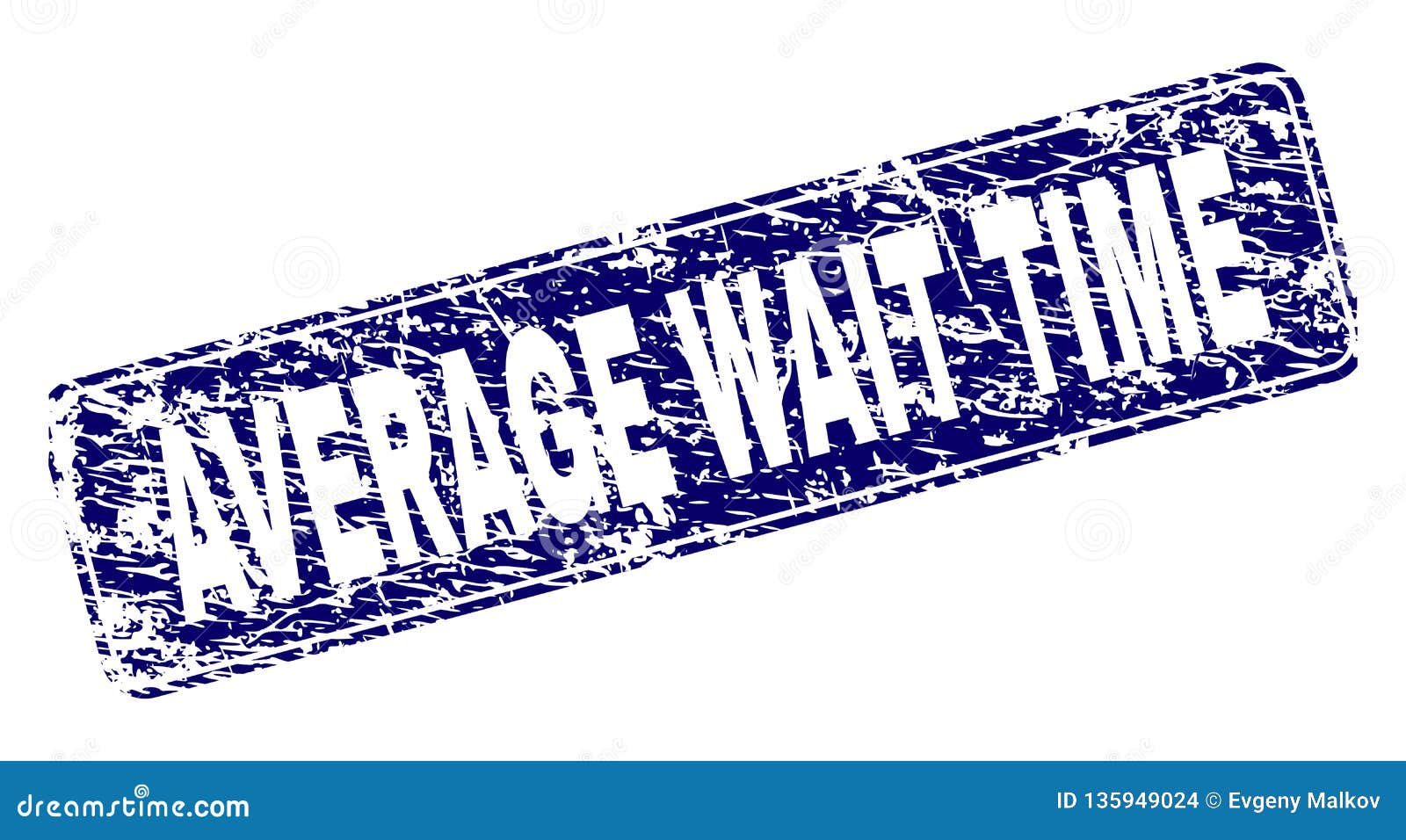 Scratched AVERAGE WAIT TIME Framed Rounded Rectangle Stamp Stock Vector ...