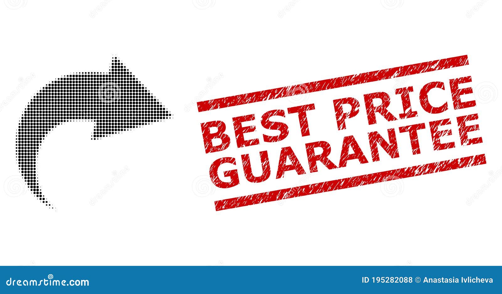 Scratched Best Price Guarantee Stamp and Halftone Dotted Redo Stock ...