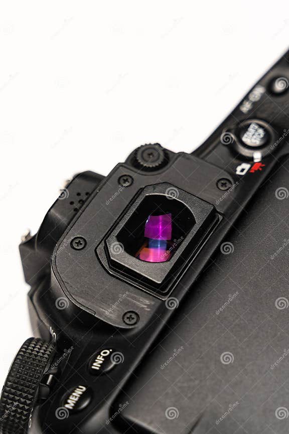 Scratched Camera Viewfinder with White Background Stock Photo - Image ...