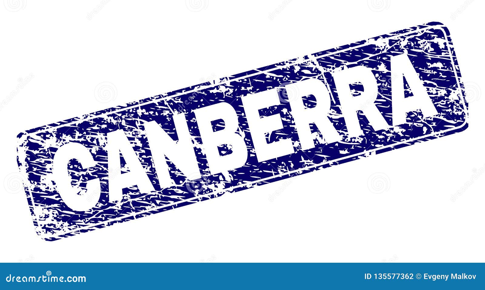 Scratched CANBERRA Framed Rounded Rectangle Stamp Stock Vector ...