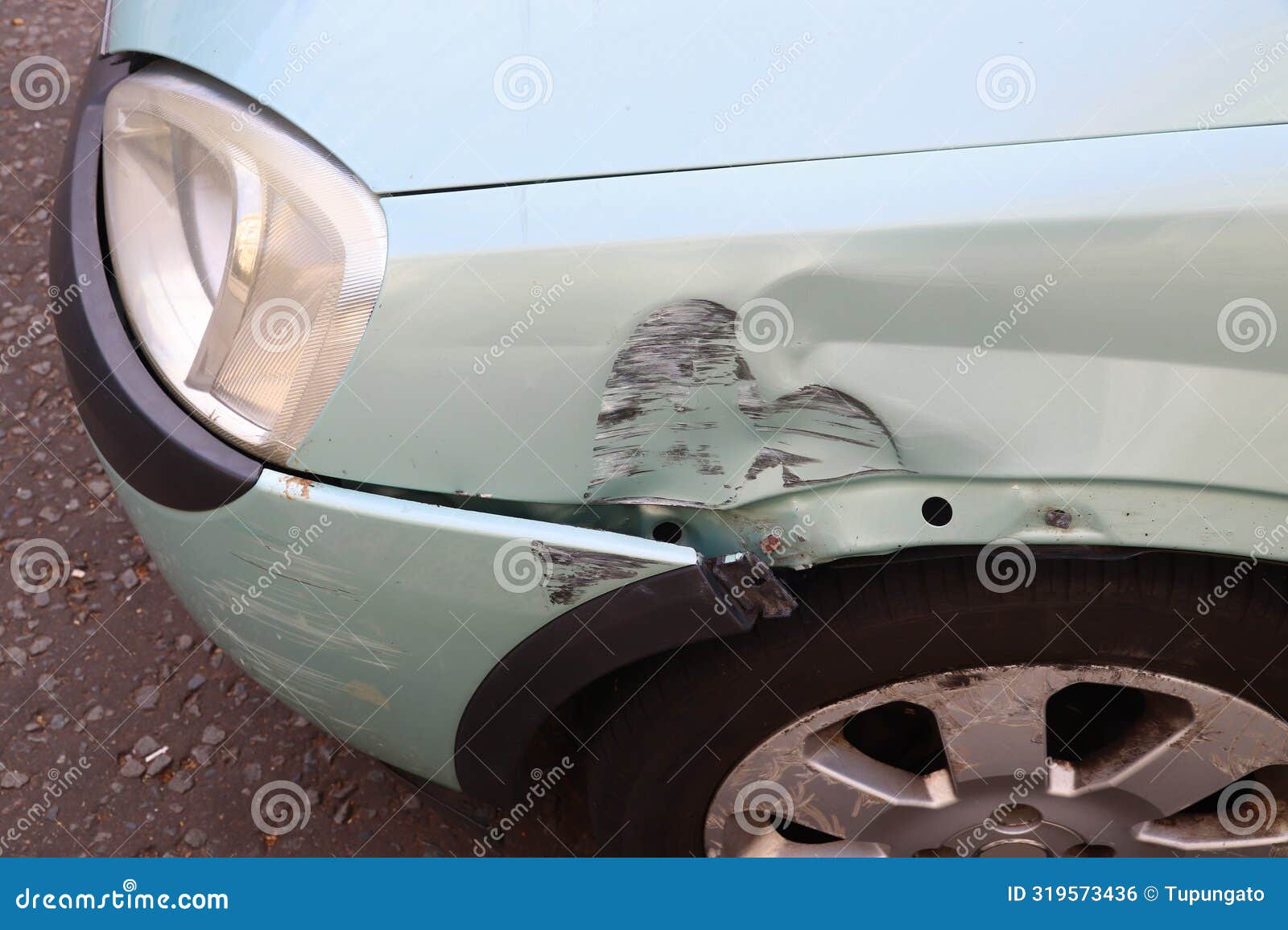 Scratched Car - Accident Damage Stock Photo - Image of closeup, bump ...