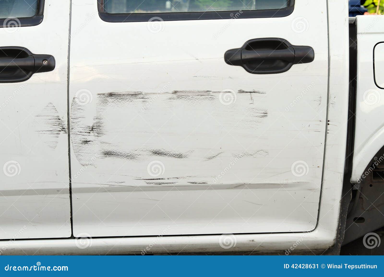 Scratched car paint stock image. Image of accident, auto - 42428631