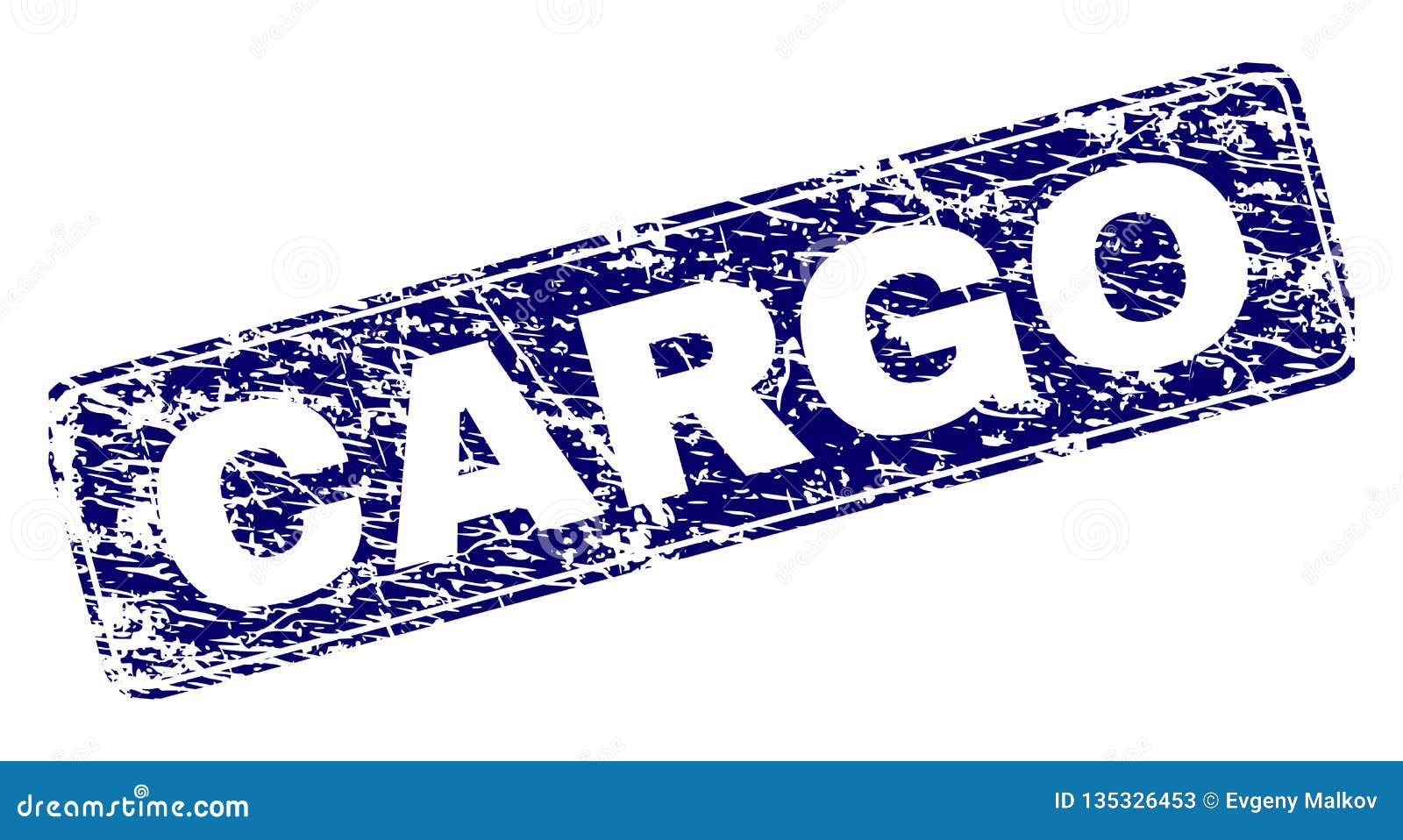 Scratched CARGO Framed Rounded Rectangle Stamp Stock Vector ...