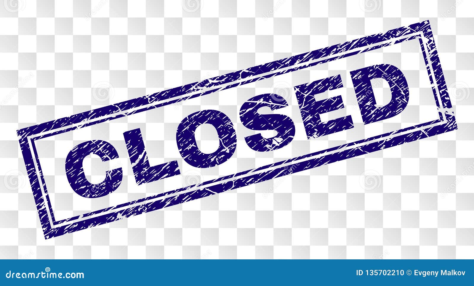 Scratched CLOSED Rectangle Stamp Stock Vector - Illustration of mark ...