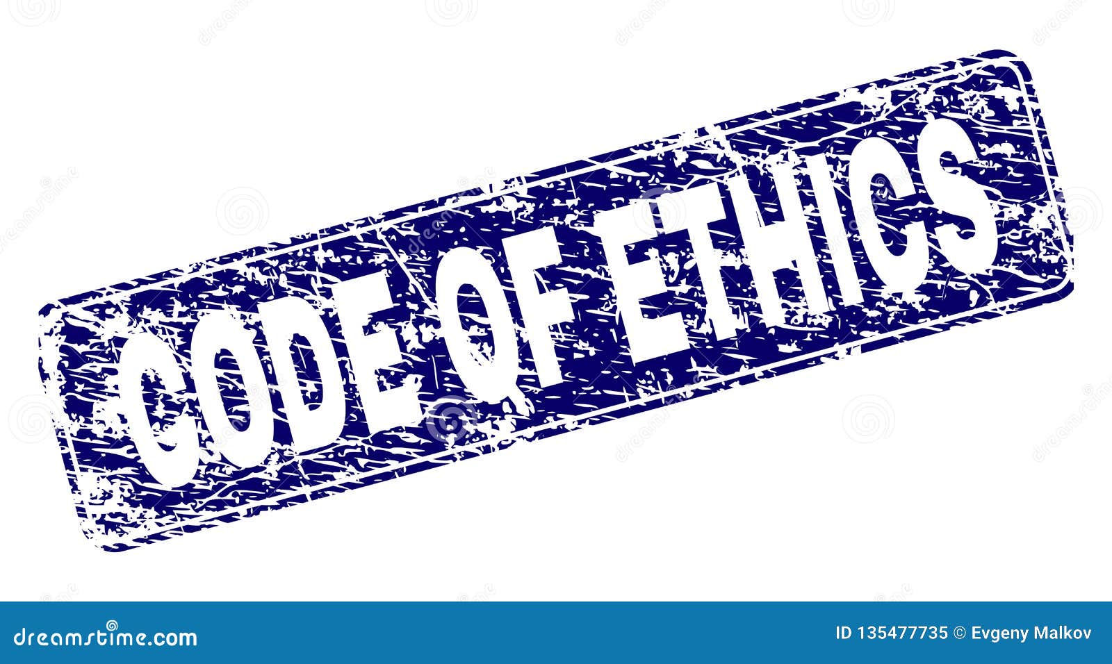Scratched CODE of ETHICS Framed Rounded Rectangle Stamp Stock Vector ...