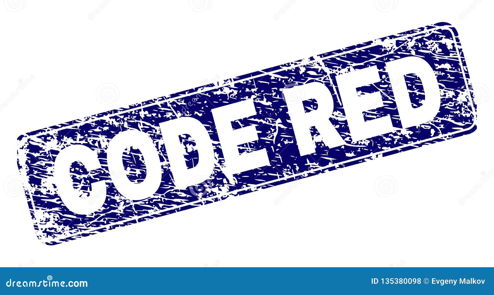 Scratched CODE RED Framed Rounded Rectangle Stamp Stock Vector ...