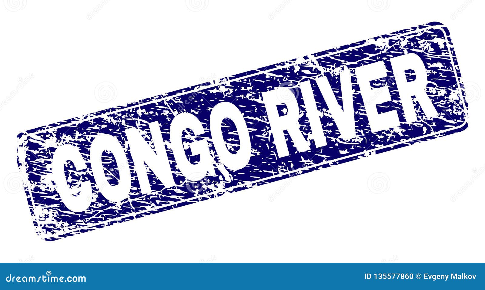 Scratched CONGO RIVER Framed Rounded Rectangle Stamp Stock Vector ...