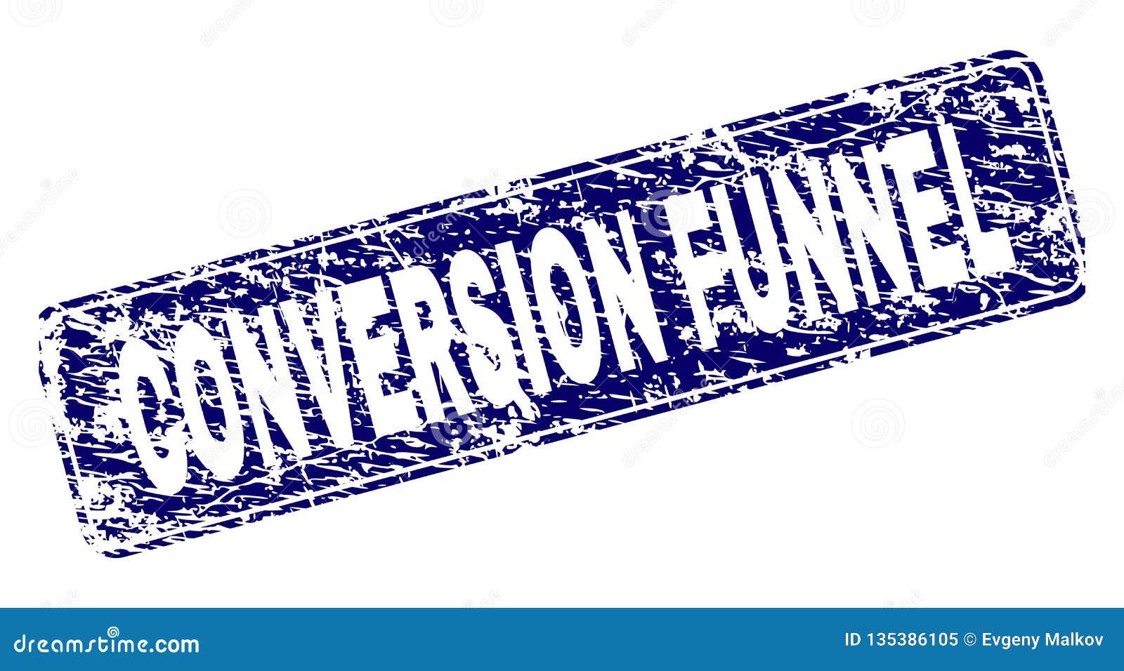 Scratched CONVERSION FUNNEL Framed Rounded Rectangle Stamp Stock Vector - Illustration of ...