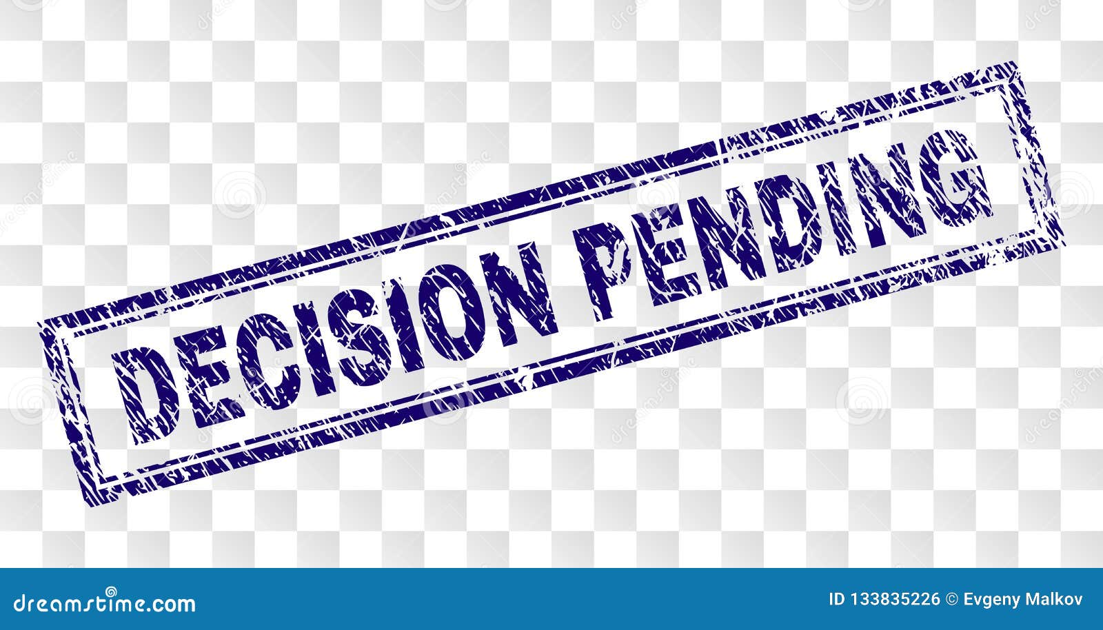 Scratched DECISION PENDING Rectangle Stamp Stock Vector - Illustration ...