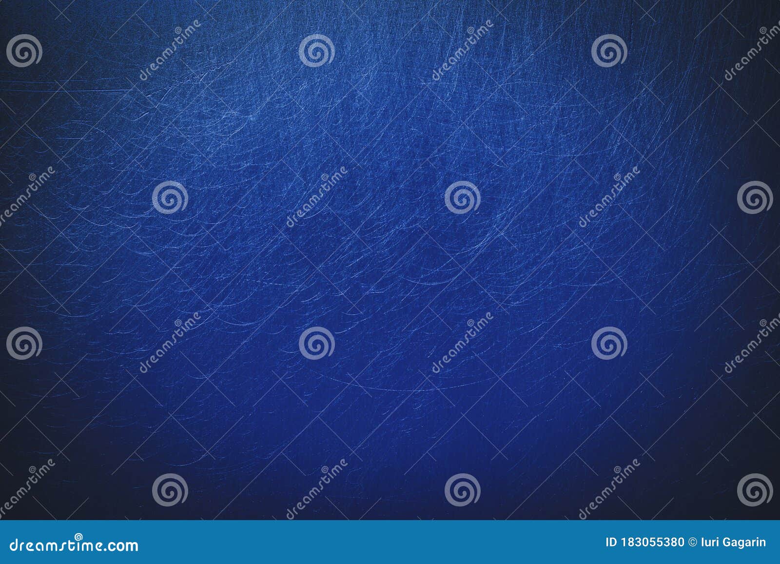 Scratched Deep Blue Metal Background As Copyspace with Vignetting Stock ...