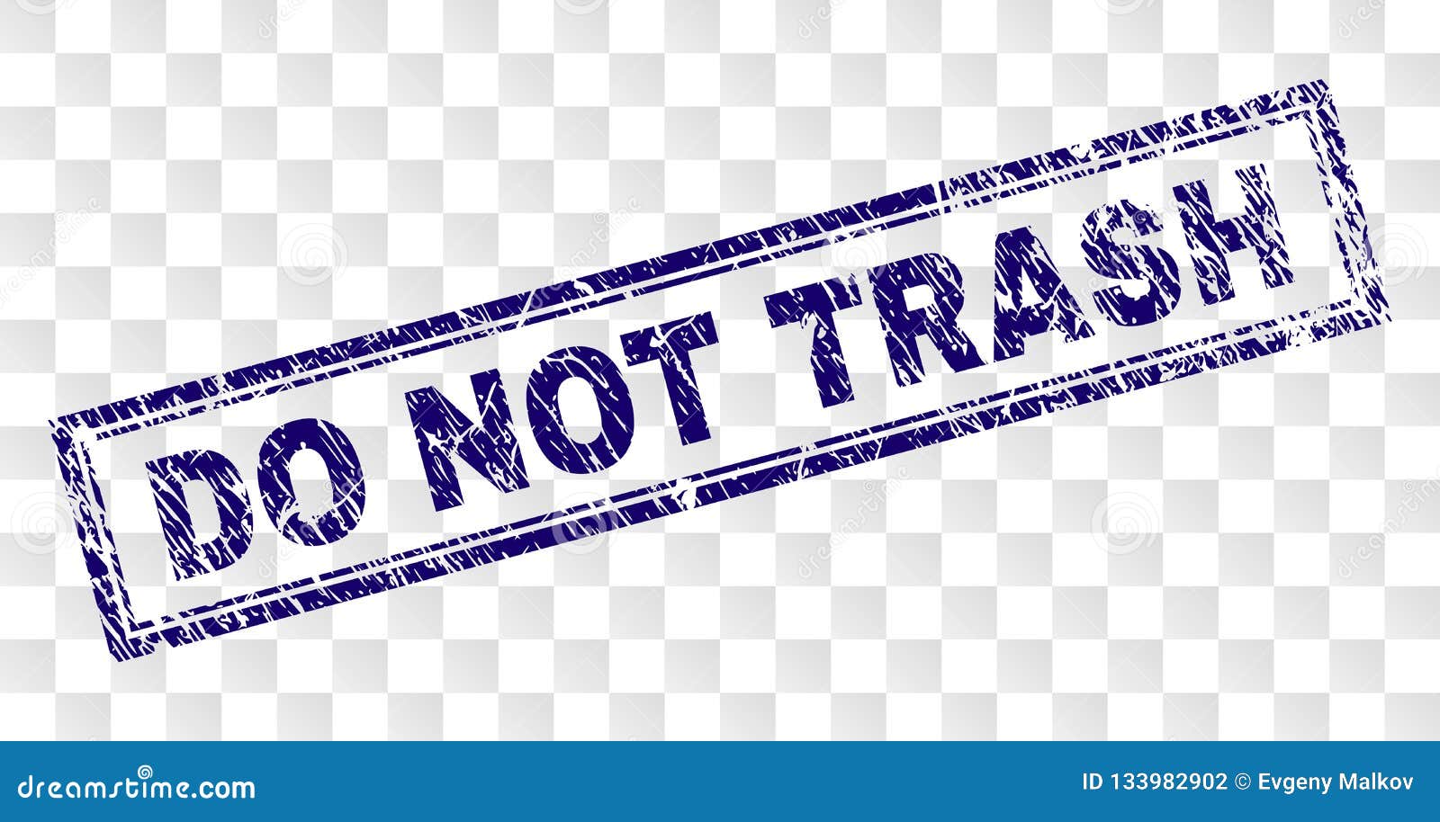 Scratched DO NOT TRASH Rectangle Stamp Stock Vector - Illustration of ...