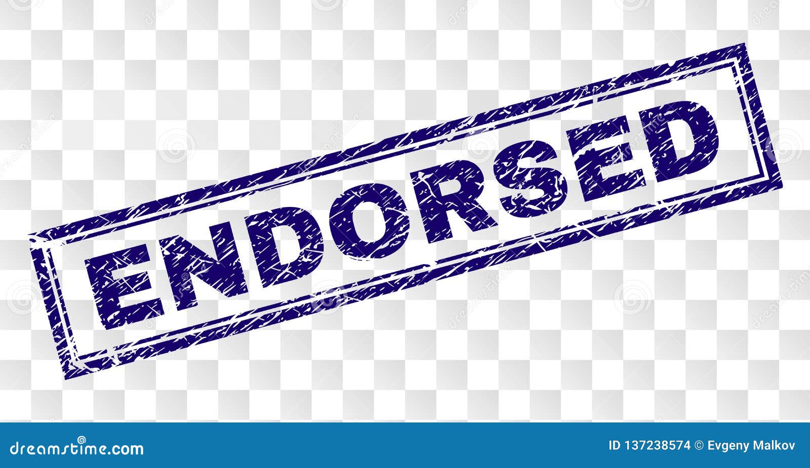 Scratched ENDORSED Rectangle Stamp Stock Vector - Illustration of okay ...