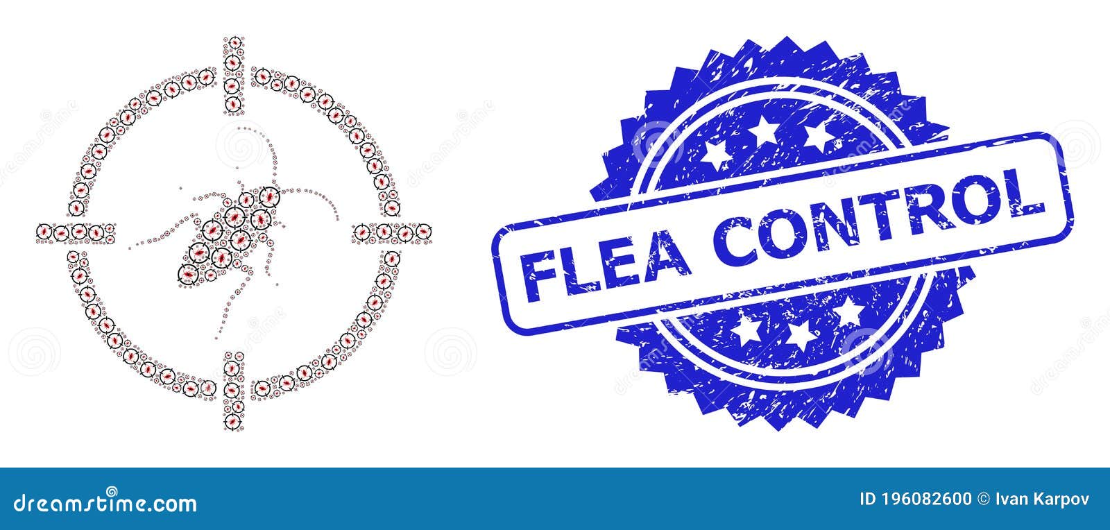 Flea In Target Line And Solid Icon, Pest Control Concept, Flea Warning ... Flea In Target Line And Solid Icon, Pest Control Concept, Flea Warning ...