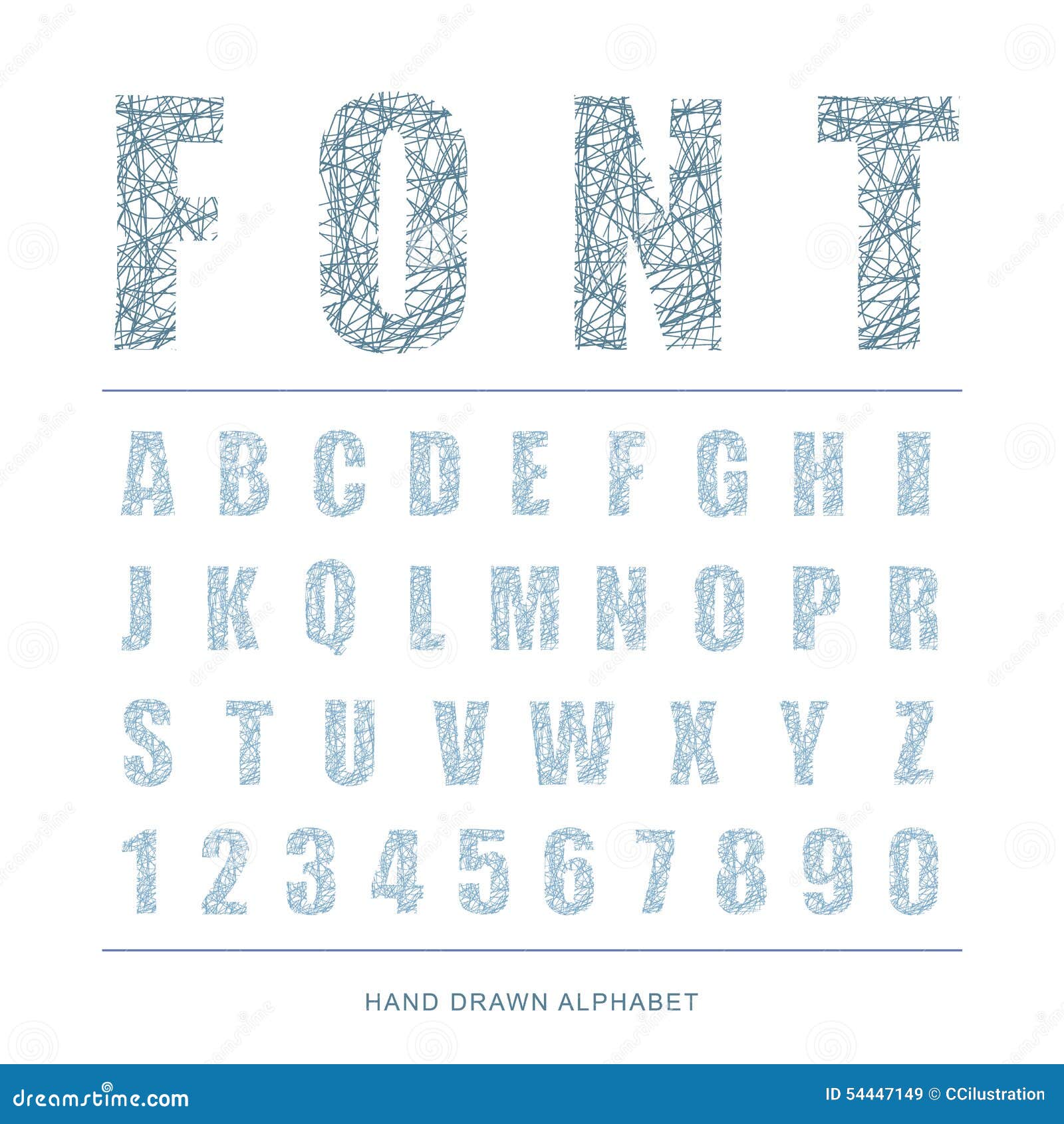 Scratched Font Style Alphabet, Vector Illustration. Stock Vector ...