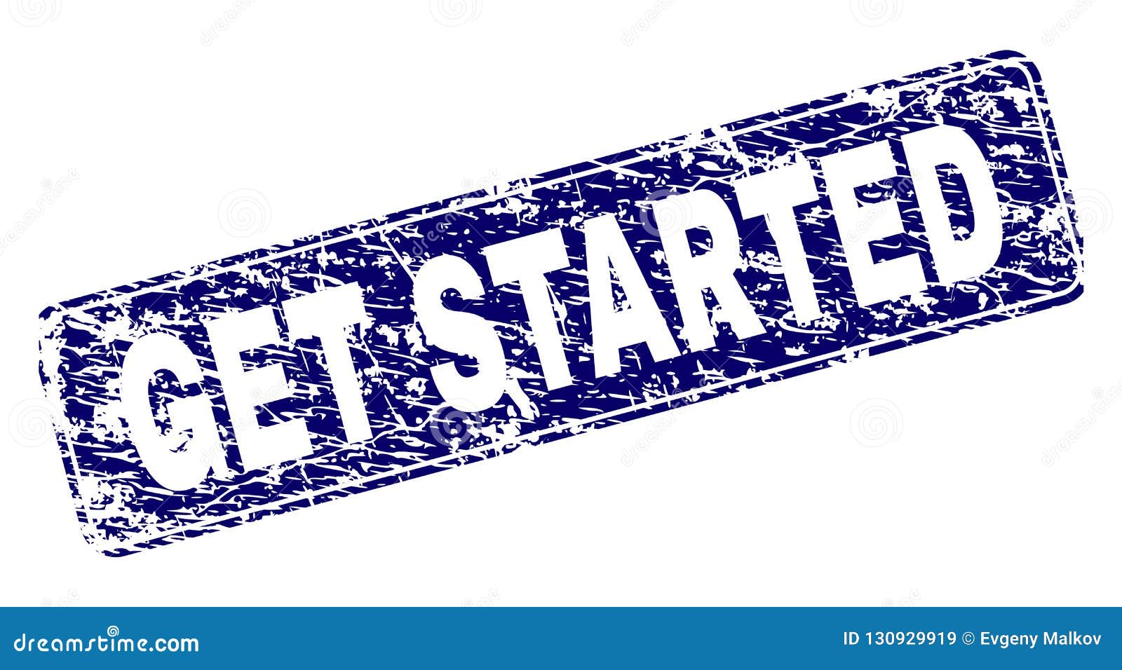 Scratched GET STARTED Framed Rounded Rectangle Stamp Stock Vector ...