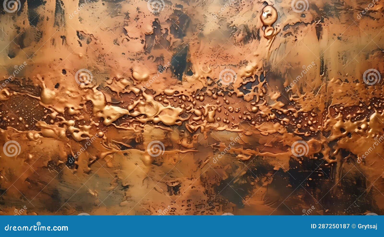 Scratched Grunge Copper Plate Industrial. Texture Copper Plate Stock ...