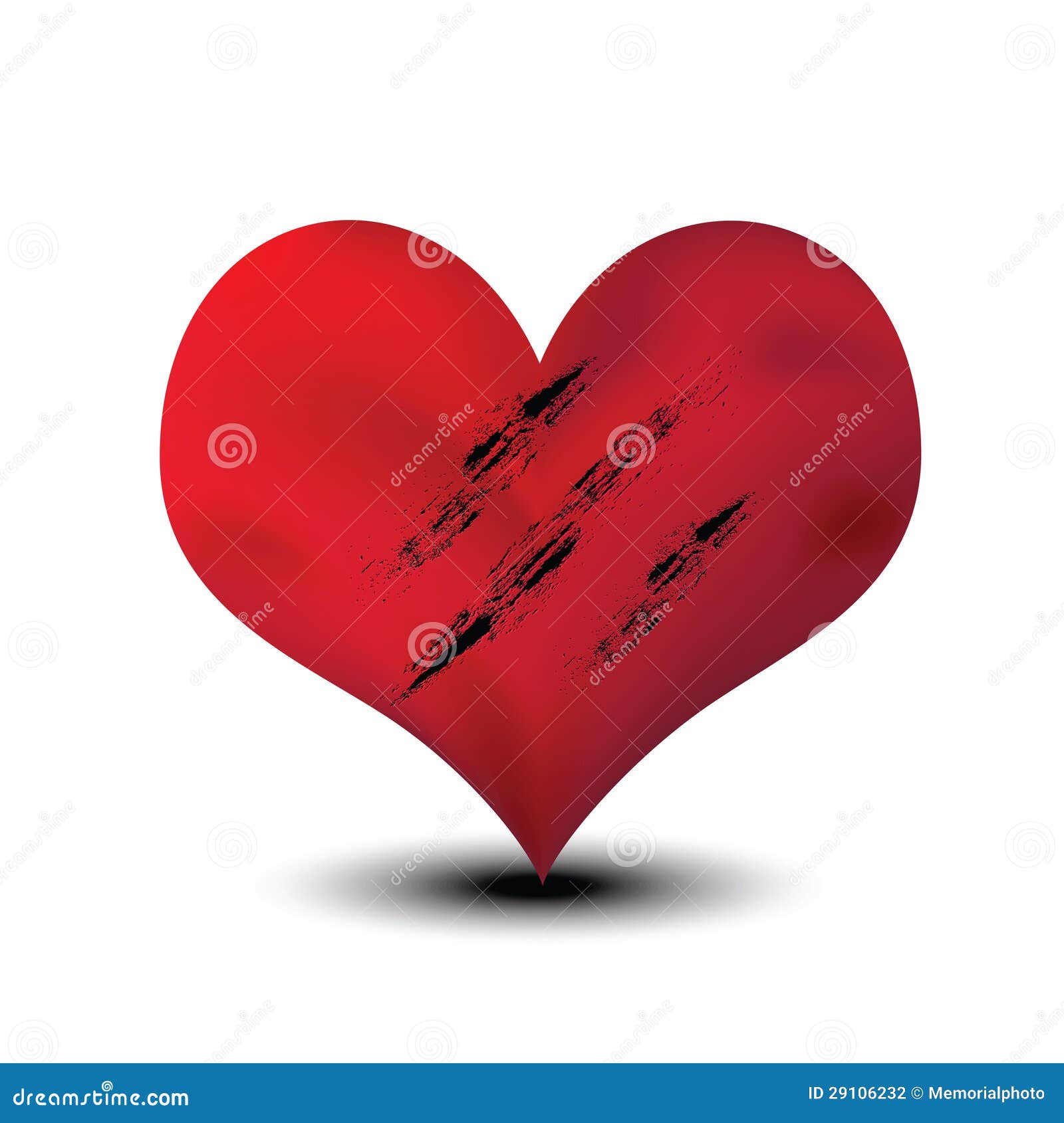 Scratched heart stock vector. Illustration of valentine - 29106232