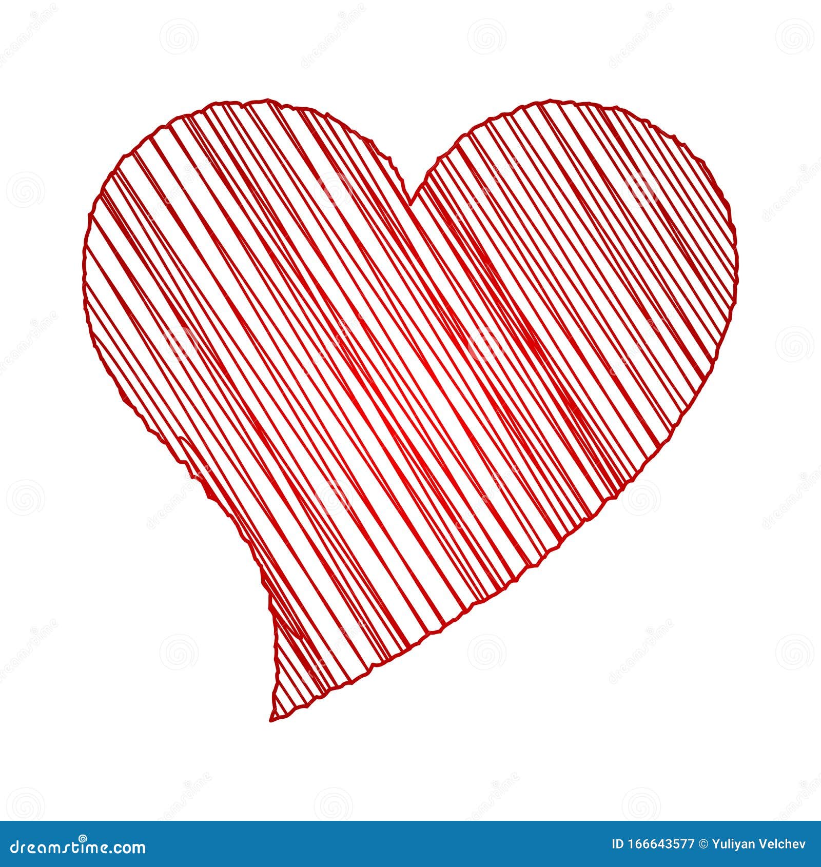 Scratched heart stock vector. Illustration of element - 166643577