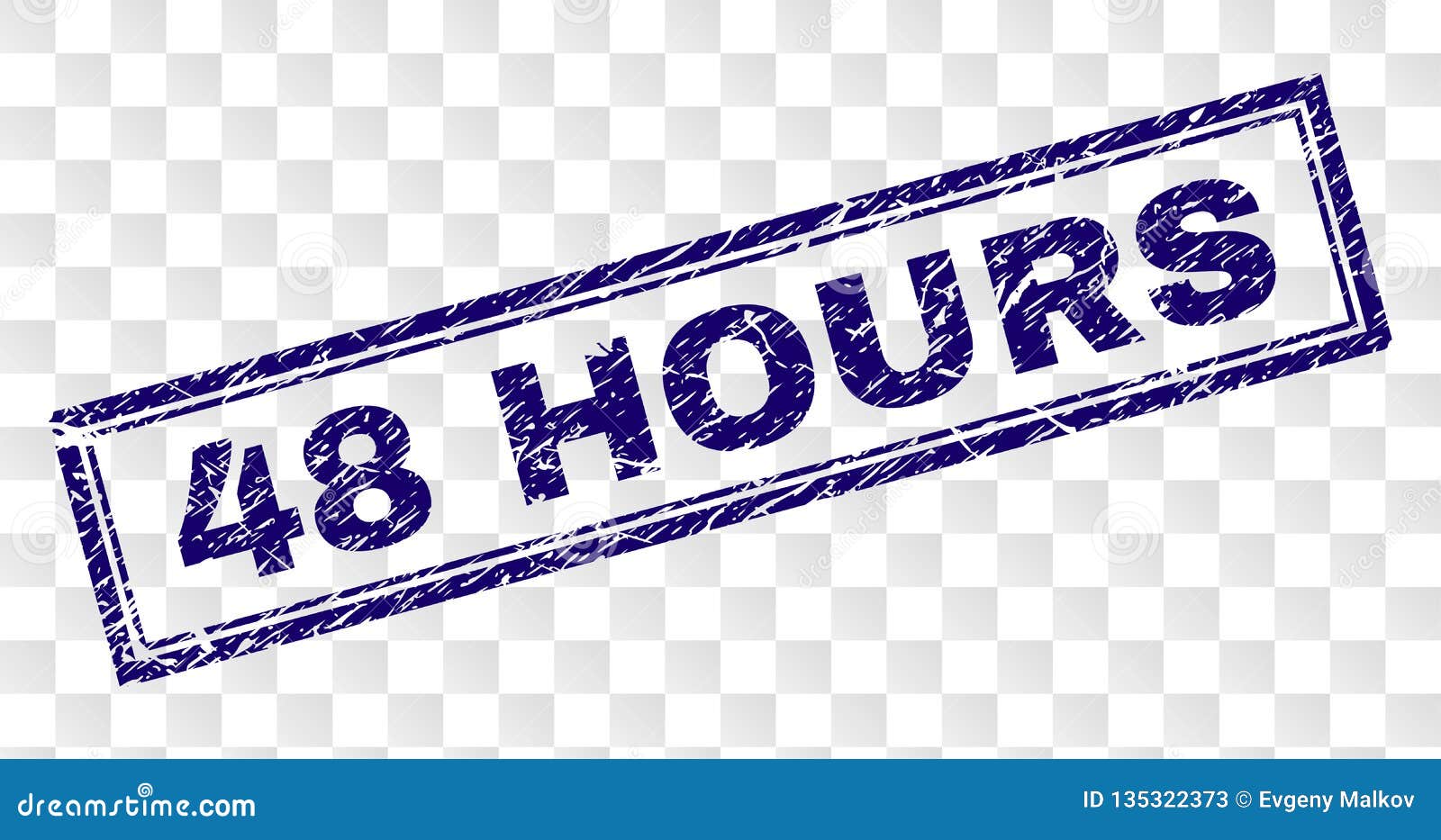 Scratched 48 HOURS Rectangle Stamp Stock Vector - Illustration of blue ...