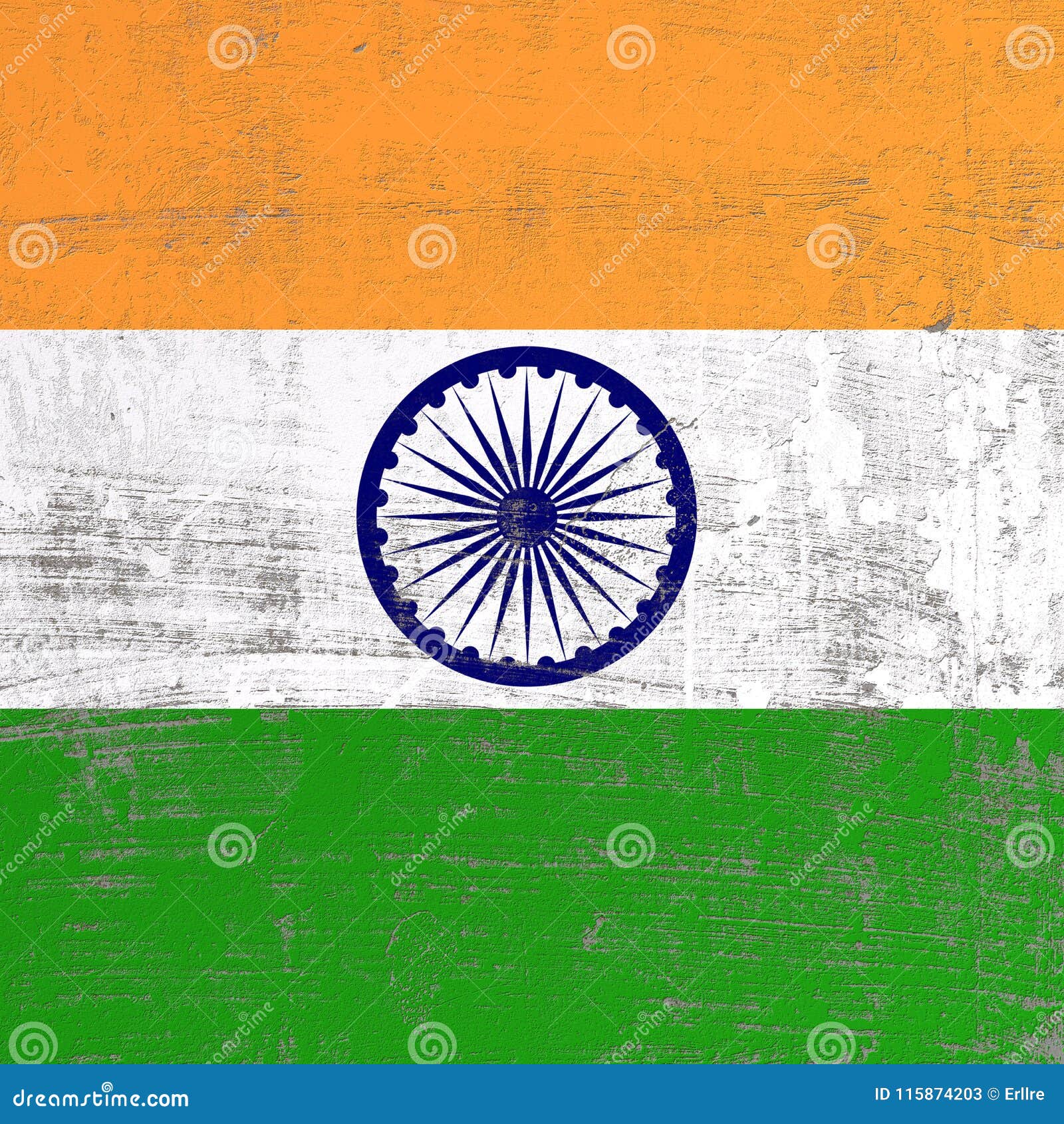 Scratched India flag stock illustration. Illustration of flag - 115874203