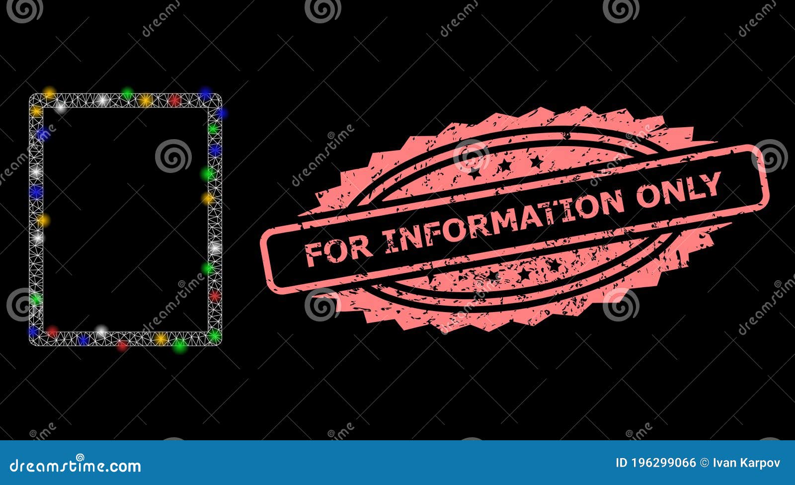 Scratched for Information only Stamp and Mesh Empty Page with Glitter ...