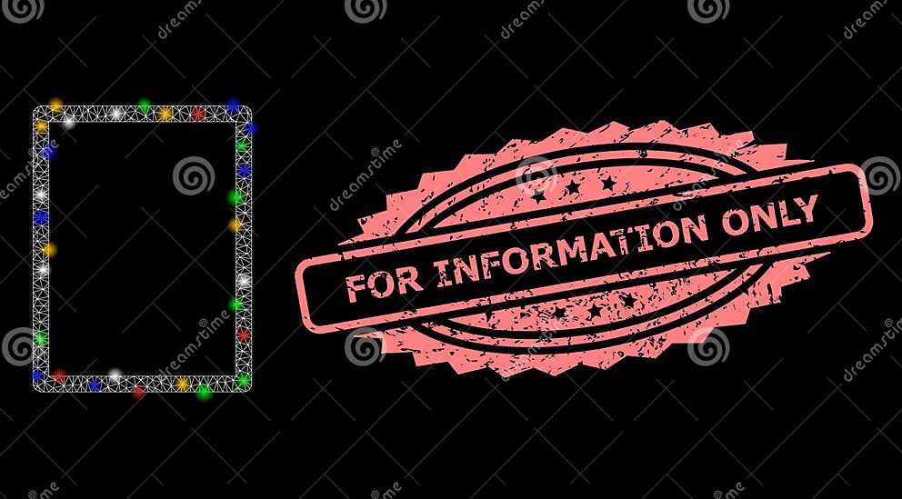 Scratched for Information only Stamp and Mesh Empty Page with Glitter ...