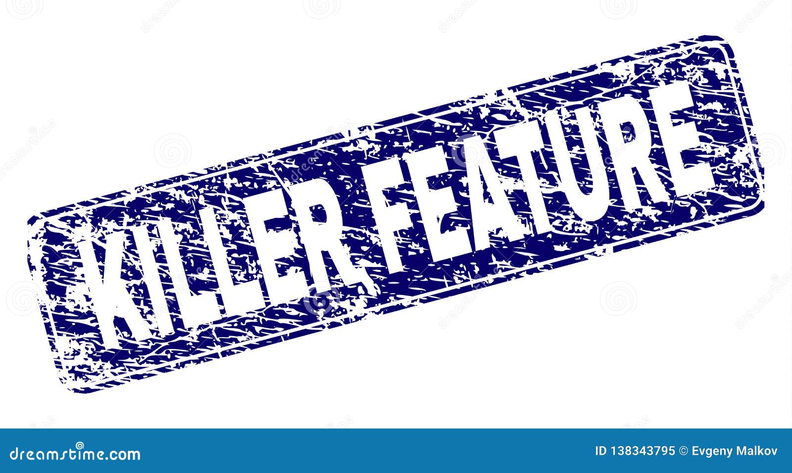 Scratched KILLER FEATURE Framed Rounded Rectangle Stamp Stock Vector ...