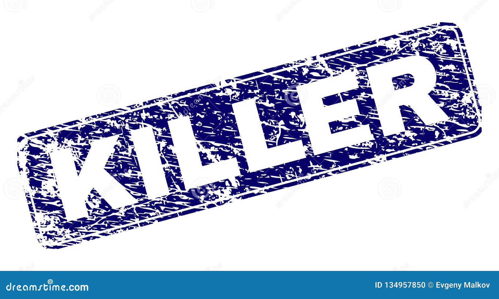 Scratched KILLER Framed Rounded Rectangle Stamp Stock Vector ...