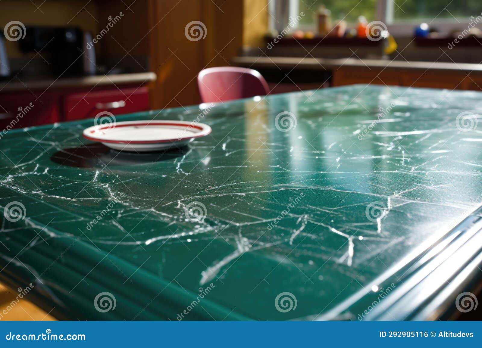 Scratched License Plate Laying on a Table Stock Photo - Image of table ...