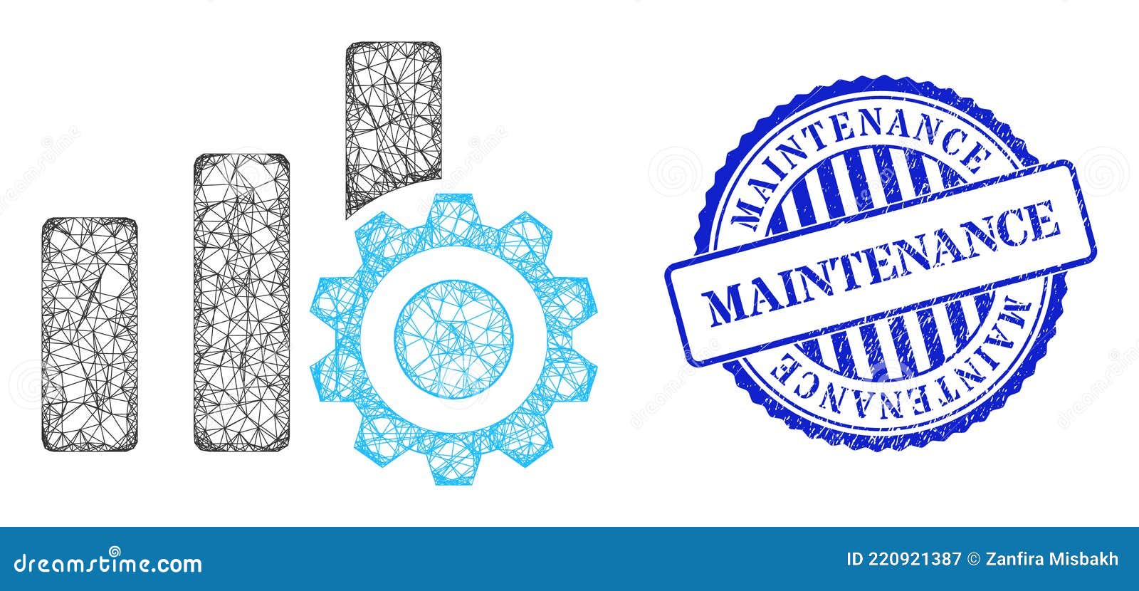 Scratched Maintenance Stamp Seal and Hatched Bar Chart Settings Web ...