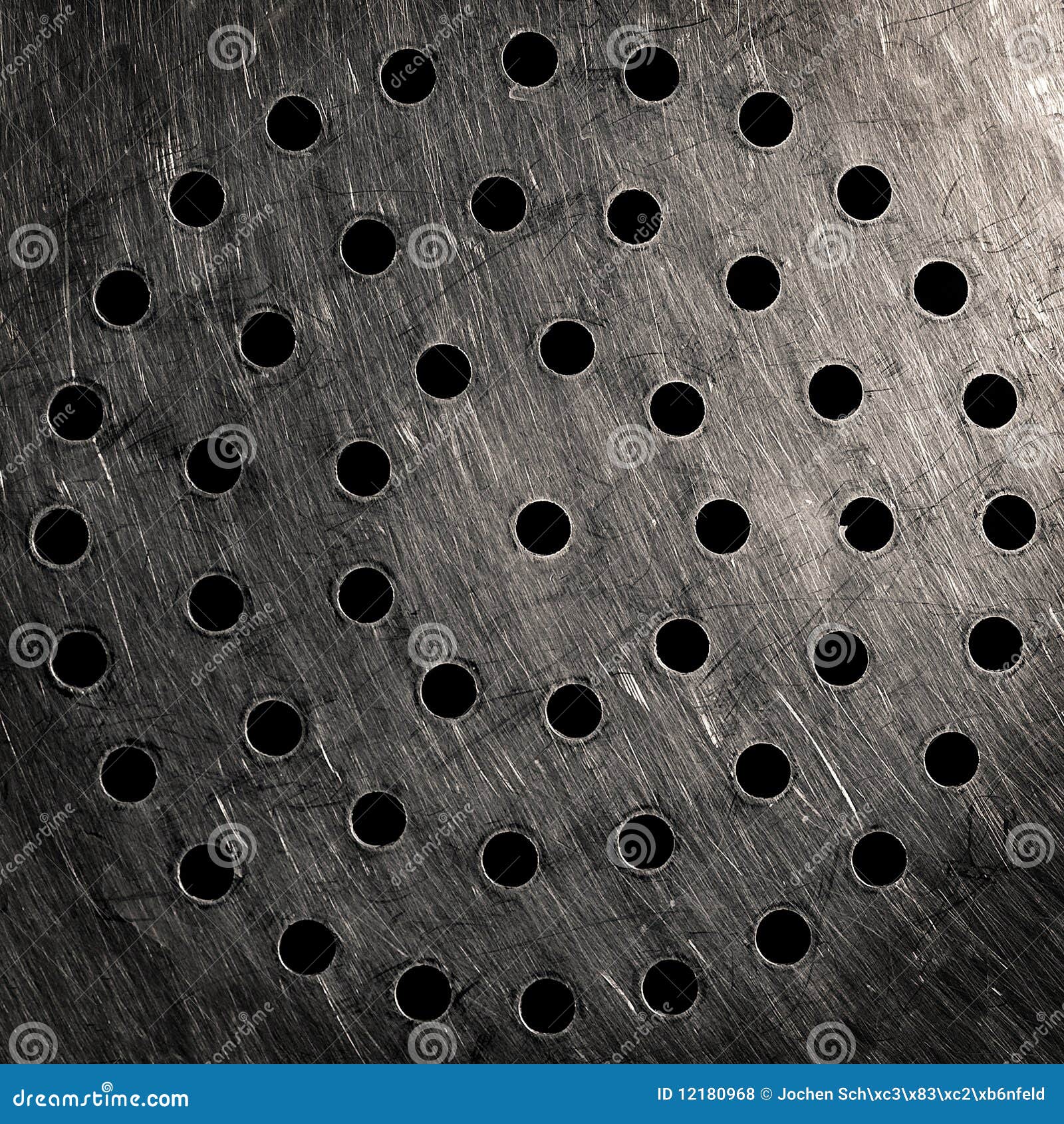 Scratched Metal Surface with Holes Stock Photo - Image of abstract ...
