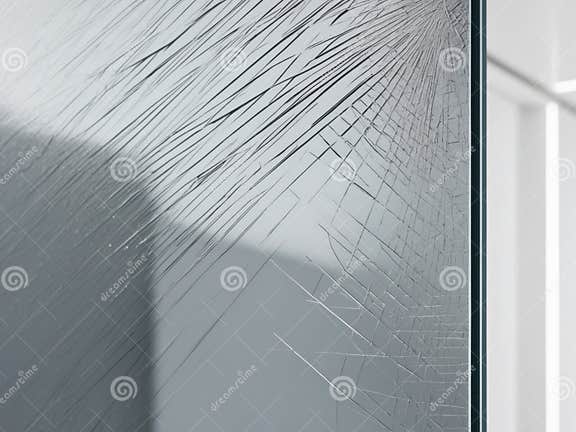 Scratched Metallic Glass Surface with Subtle Reflections Abstract ...