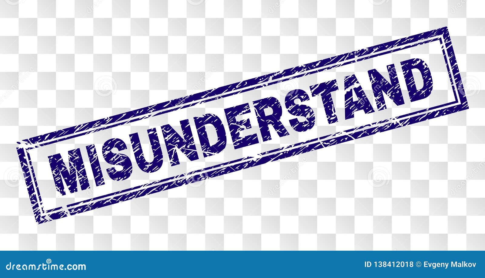 Scratched MISUNDERSTAND Rectangle Stamp Stock Vector - Illustration of ...