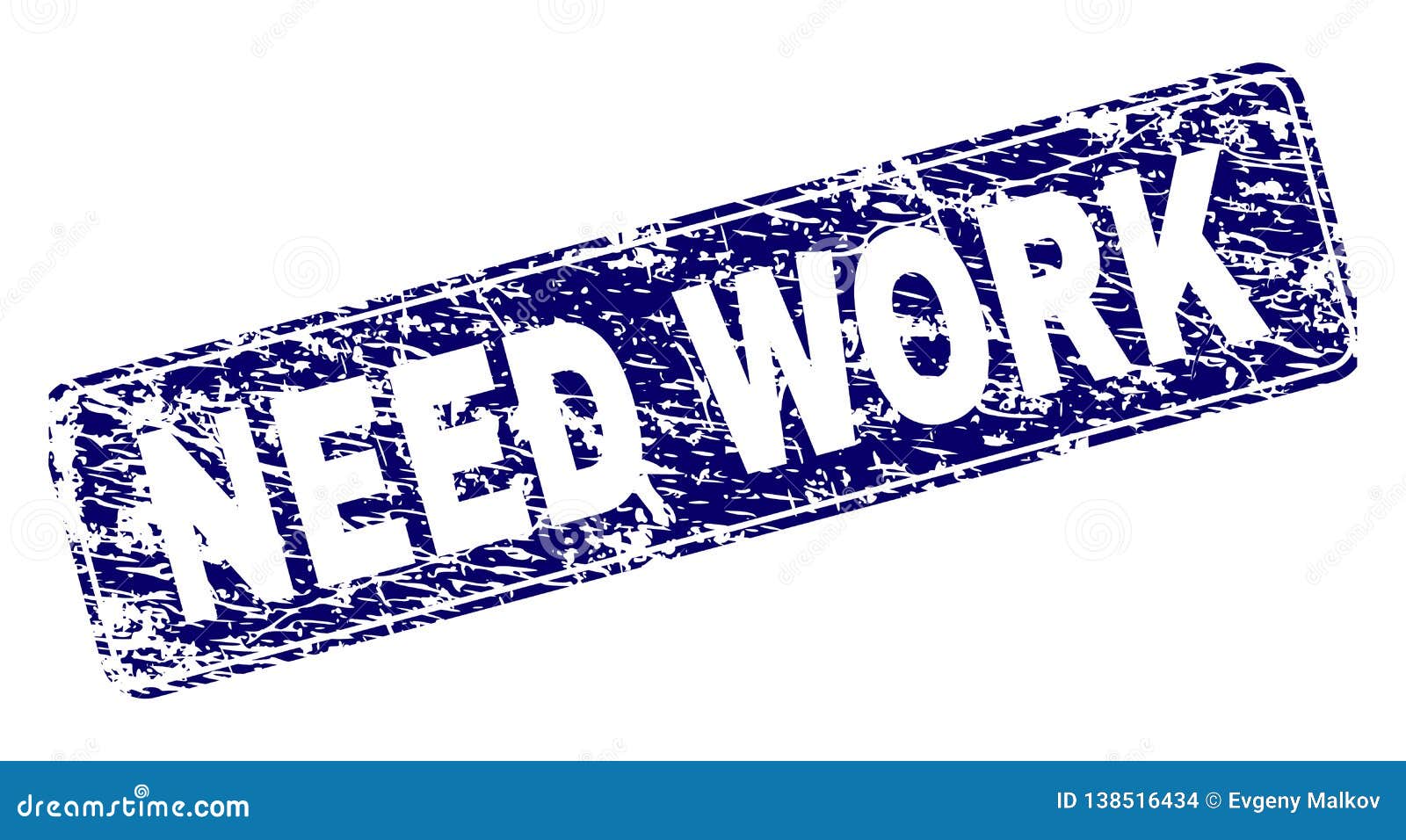 Scratched NEED WORK Framed Rounded Rectangle Stamp Stock Vector ...