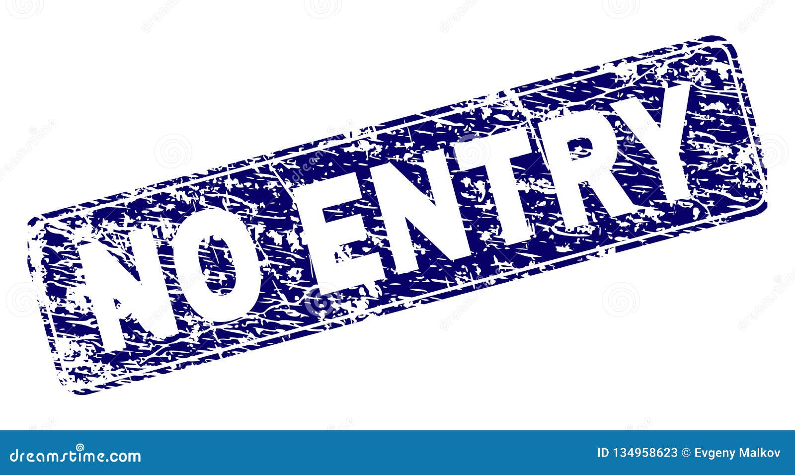 Scratched NO ENTRY Framed Rounded Rectangle Stamp Stock Vector ...