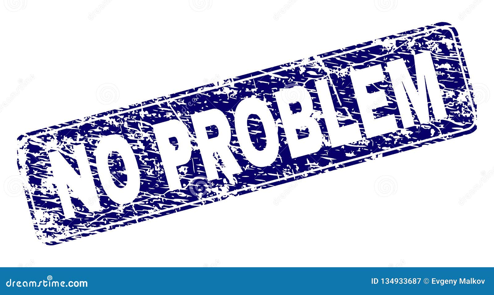 Scratched NO PROBLEM Framed Rounded Rectangle Stamp Stock Vector ...